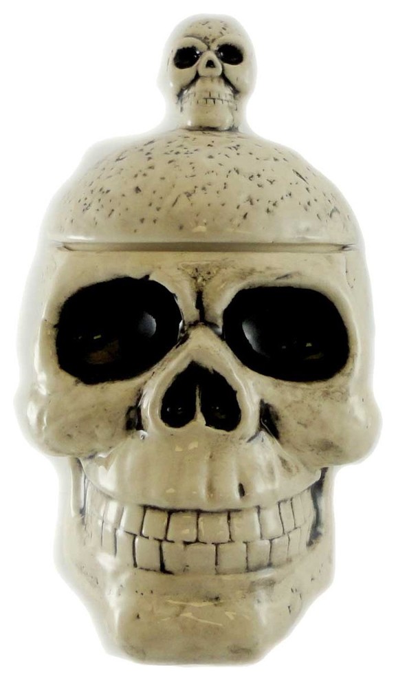 Tabletop SKULL BOX WITH LID Ceramic Halloween LC0298 - Eclectic ...