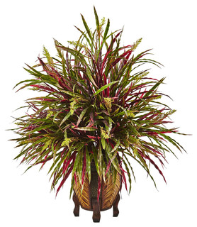 Artificial Autumn Grass Arrangement - Tropical - Artificial Plants And ...