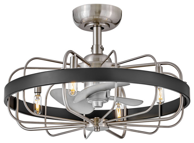 Eli 22" LED Fandelier, Brushed Nickel - Transitional - Ceiling Fans ...