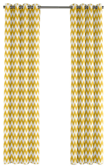 Chevron Yellow Curtains