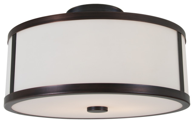 DVI Lighting DVP1112ORBOP Three Light Semi Flushmount Uptown Oil Rubb ...