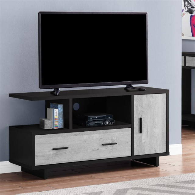 Tv Stand 48 Inch Console Drawers Living Room Bedroom Laminate White ...