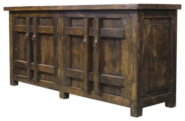 Cambria Old World Double Sink Vanity, 96"x22"x36" - Rustic - Bathroom ...