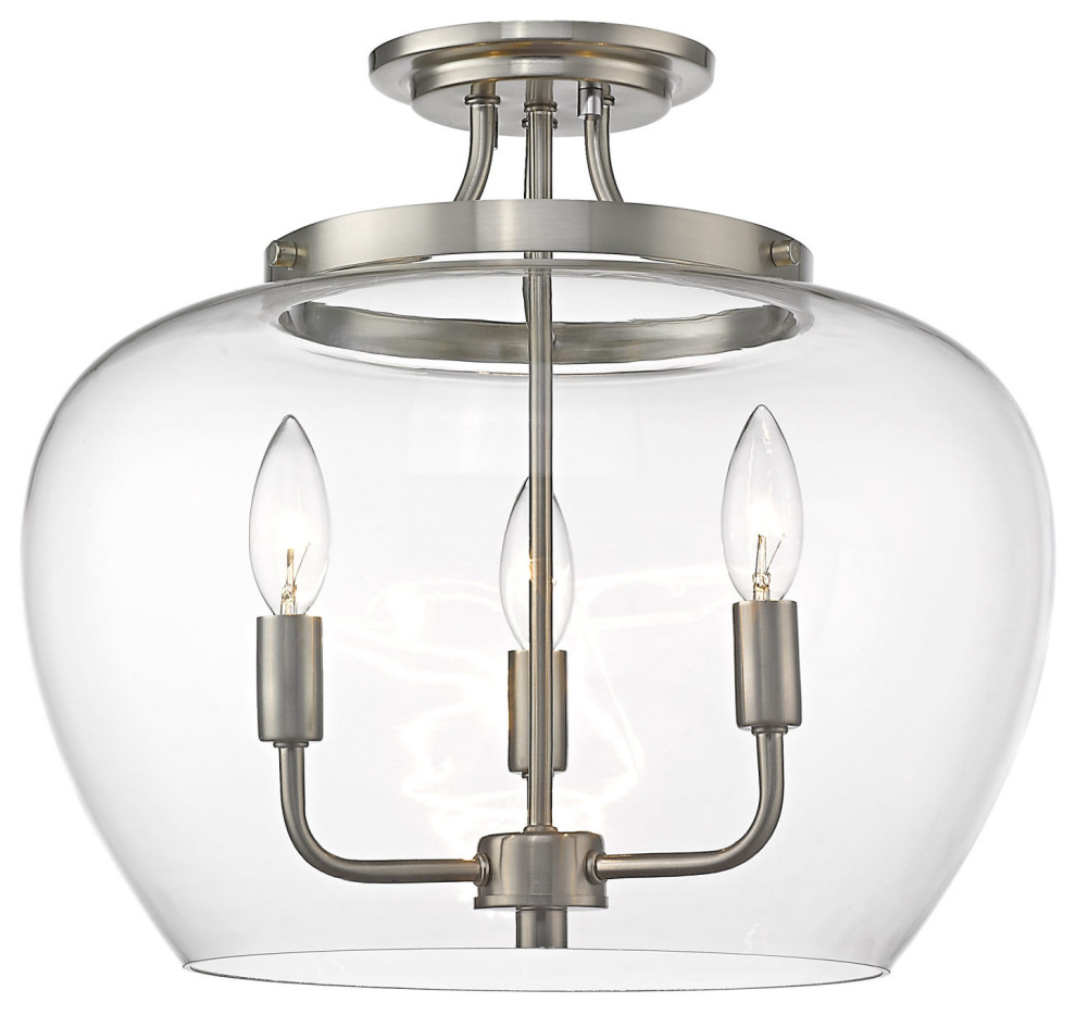 Bellevue ZCF66332 Celia 3 Light 16"W Semi-Flush Ceiling Fixture ...