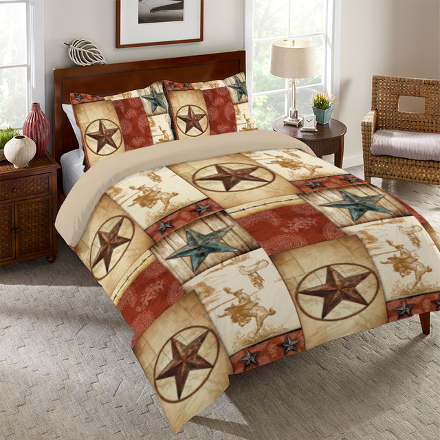 Rodeo Patch Comforter, King - Southwestern - Comforters And Comforter ...