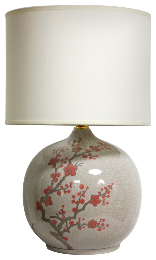 20" Cherry Blossom Vase Lamp - Asian - Table Lamps - by Oriental Furniture