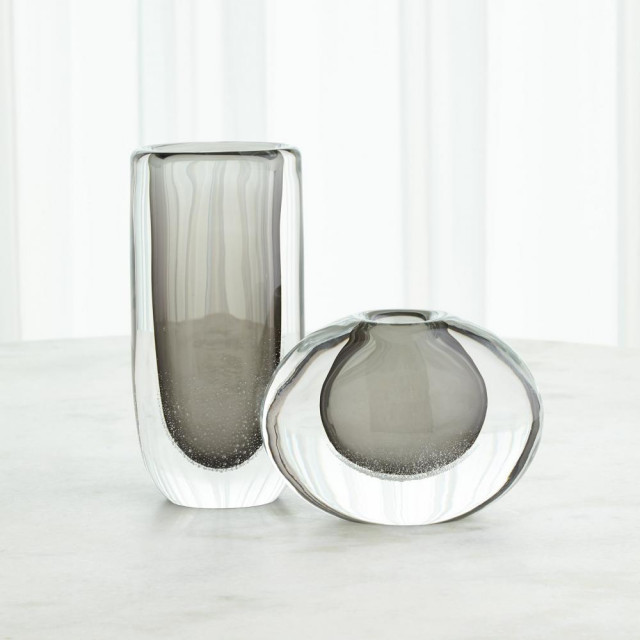 Micro Bubble Large Gray Vase - Contemporary - Vases - by Lighting Reimagined | Houzz