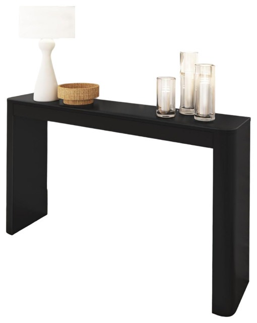 Modern Console Table, Rectangular Design With Rounded Silhouette ...