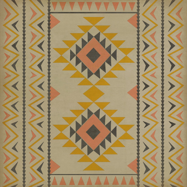 Pattern 62 Walkabout 60x60 Vintage Vinyl Floorcloth - Southwestern ...