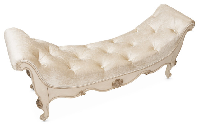 Platine de Royale Velvet Accent Bench - Champagne - Victorian ...