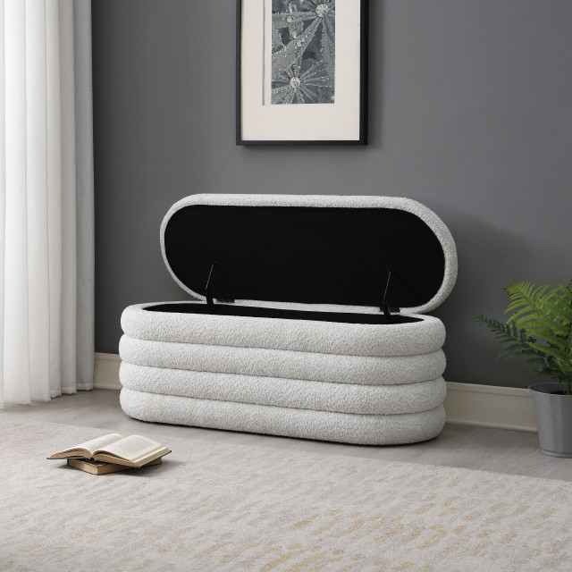 Cleo Storage Bench Ottoman - Transitional - Accent And Storage Benches ...
