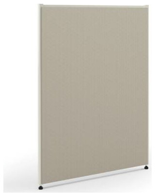Verse Panel, 42Hx30W, Light Gray Finish, Gray Fabric - Transitional ...