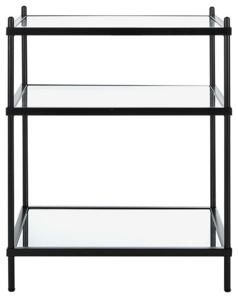 Lia 3 Tier Accent Table, Black - Transitional - Side Tables And End ...