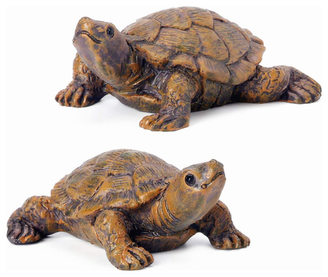 Micro Sea Turtle Mini Toscano Miniature Figurines - Rustic - Novelty ...