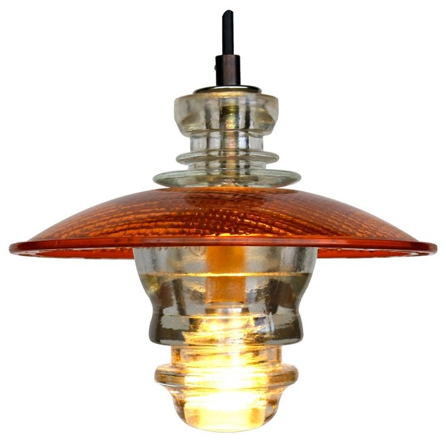 Insulator Light Lantern LED Pendant 8" Traffic Light Lens 120V 6W 580 ...