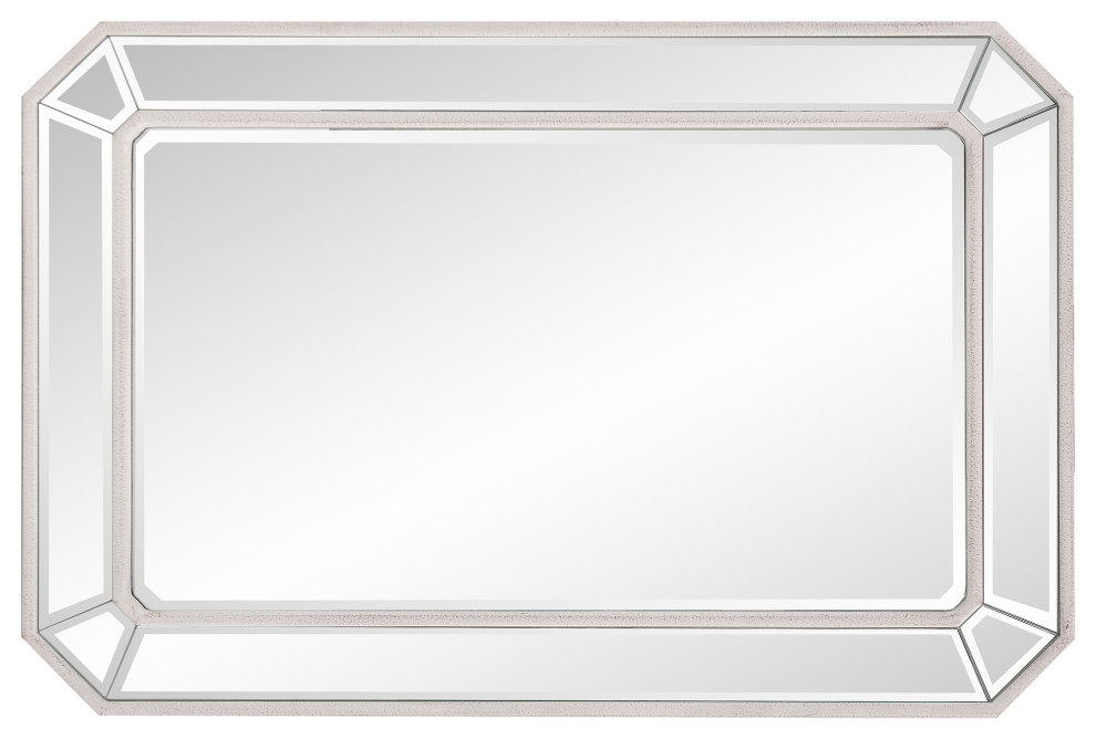 Howard Elliott White Leopold Mirror - Transitional - Bathroom Mirrors ...