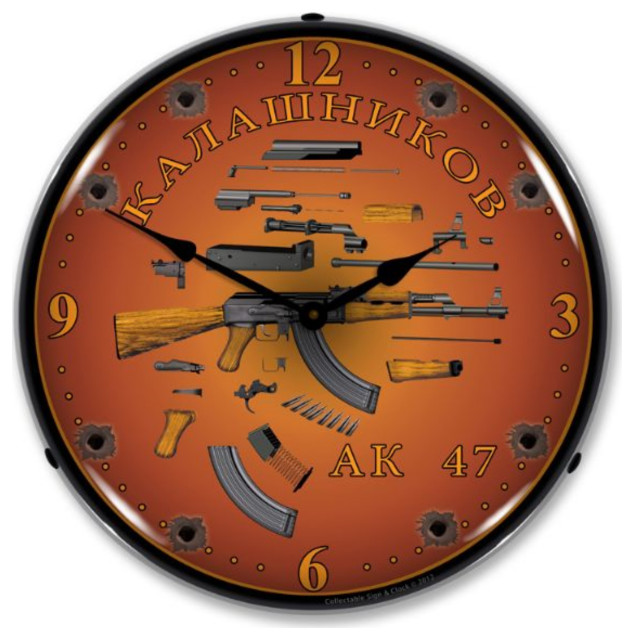 RE1207383 AK 47 Clock - Contemporary - Wall Clocks - by VirVentures | Houzz