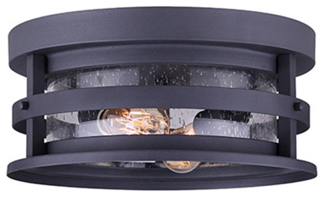 Canarm Duffy 2-LT Outdoor Wall Light IOL342BK, Metal - Transitional ...