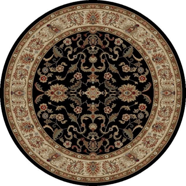 Agra Black 5'3 Round, 7'10" Round - Area Rugs - by Concord Global ...