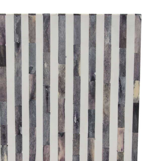 Mosaic Console Table With Bone Inlay, Linear Pattern - Contemporary ...