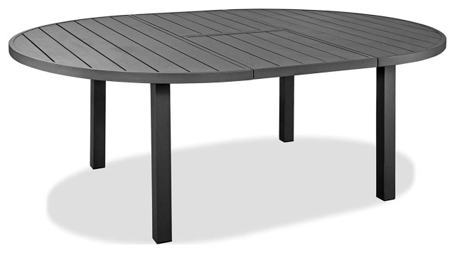 Extendable Patio Dining Table, Aluminum Construction, Powder Coating ...