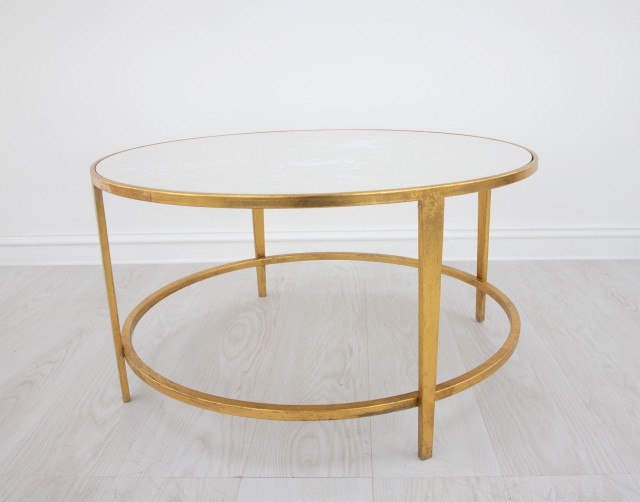 Augustine Silver Round Coffee Table - Contemporary - Coffee Tables - by Lillian Home | Houzz