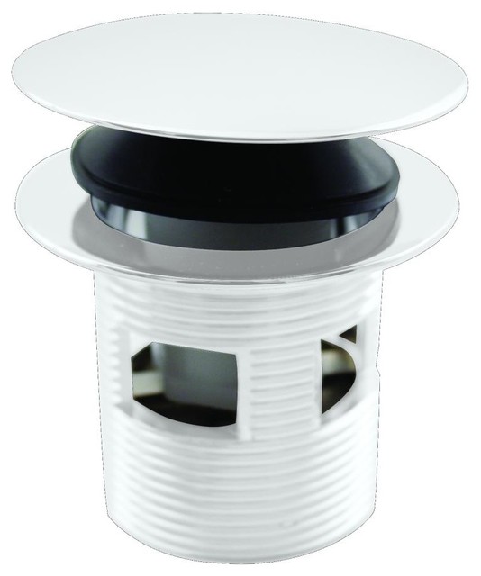 Tip Toe Integrated Overflow Bath Drain In Powder Coated White ...