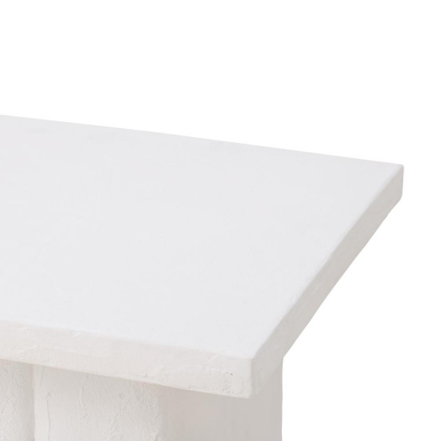 Kayla White Concrete Side Table - Transitional - Side Tables And End ...