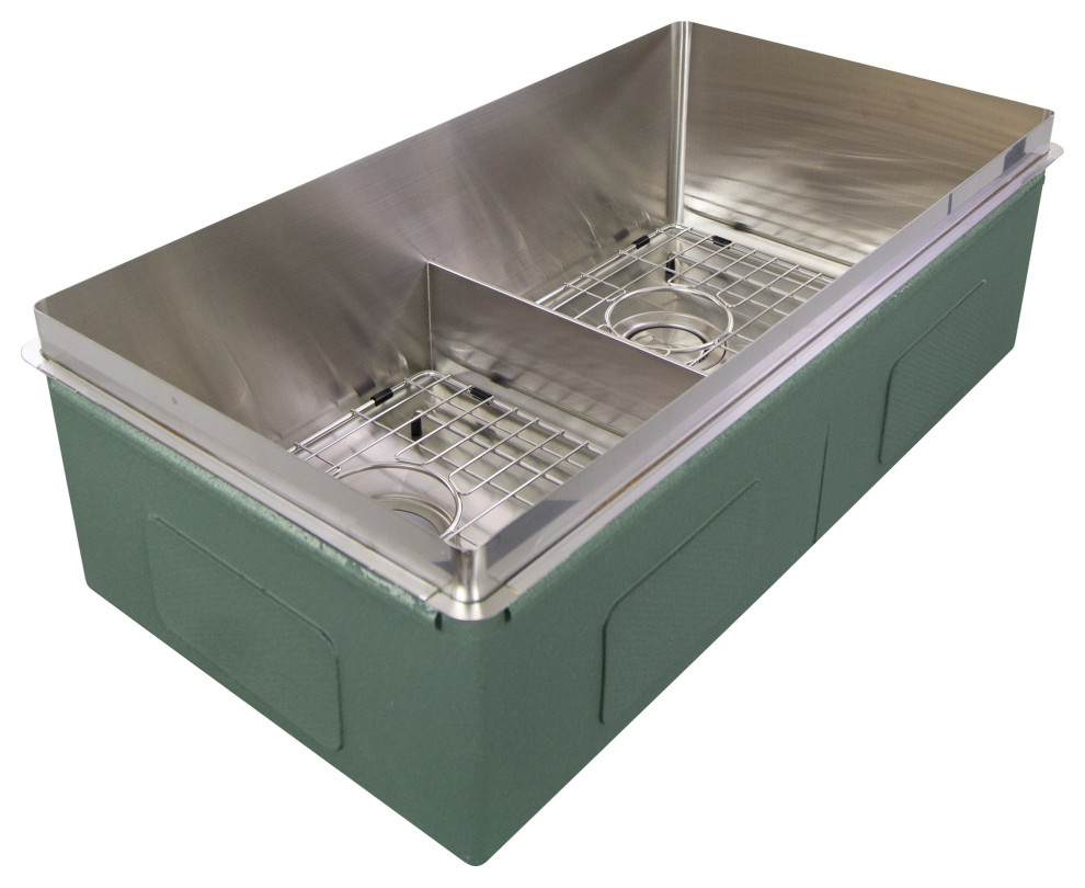 Transolid TRS_RDE321710 Rimless 32" Undermount Double Basin - Kitchen ...