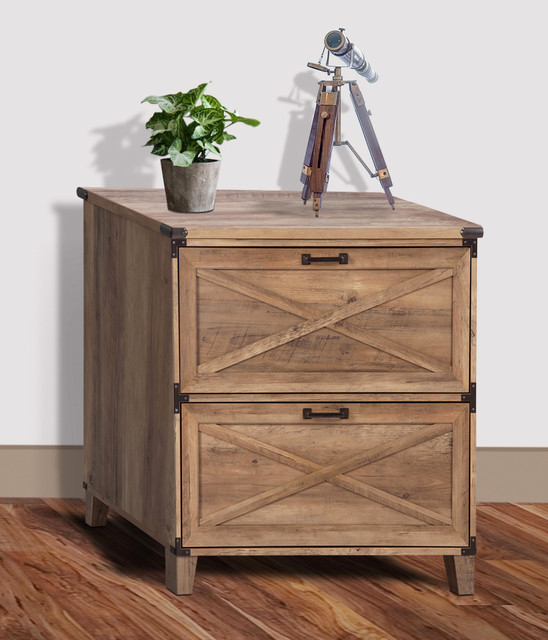 Oxford 31.5" Wide 2 Drawer Wooden Farmhouse Lateral Filing Cabinet in ...