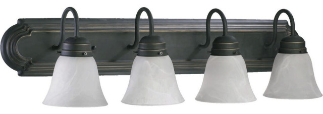 Quorum Quorum Home 4-Light 8" Bathroom Vanity Light in Old World, 30. ...