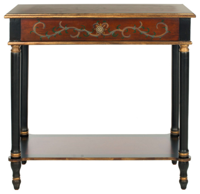 Nathan Console With Storage Drawer Dark Brown - Traditional - Console ...