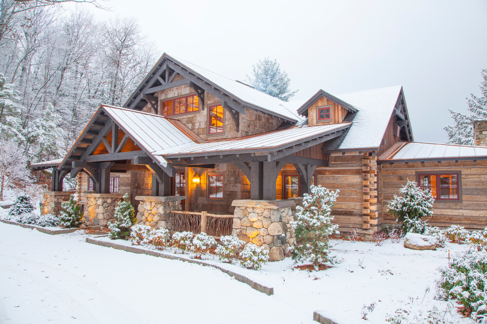 New Hampshire Snow and Lake Lodge - Rustic - Exterior - Boston - by ...