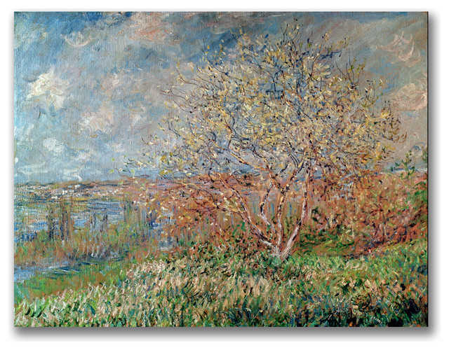 Claude Monet 'Spring 1880' Canvas Art, 35x47 - Traditional - Prints And ...