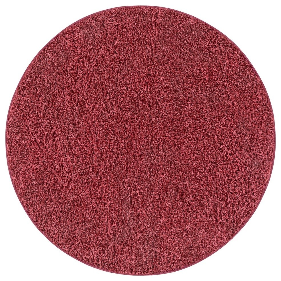 Well Woven Madison Piper Modern Shag Solid Crimson Area Rug, 3'11 ...