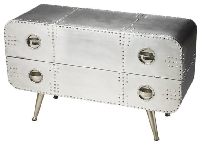 Butler Specialty Industrial Chic Midway Aviator Console Chest ...