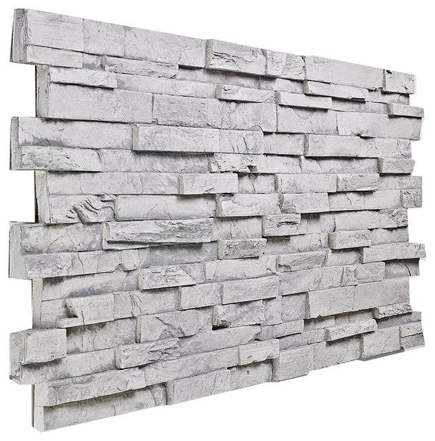 Architectural Superstore - Deep Slate Stacked Wall Panel, Almond ...