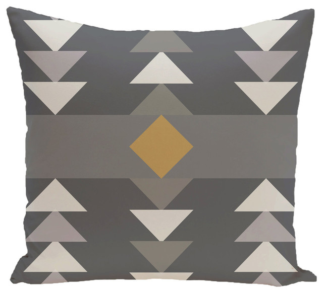 Sagebrush Geometric Print Pillow, 20"X20" - Contemporary - Outdoor ...