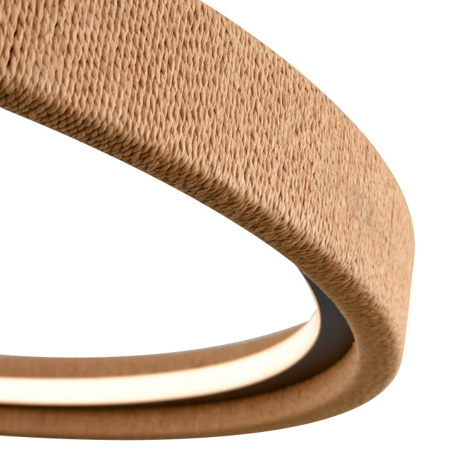 81726/Led Hugo 36'' Wide Integrated LED Pendant, Matte Black With Beige ...