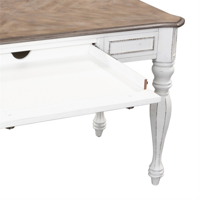 Magnolia Manor White Lift Top Writing Desk - French Country - Desks And ...