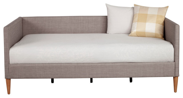 Benzara BM261847 Daybed With Wooden Frame and Fabric Upholstery, Dark ...