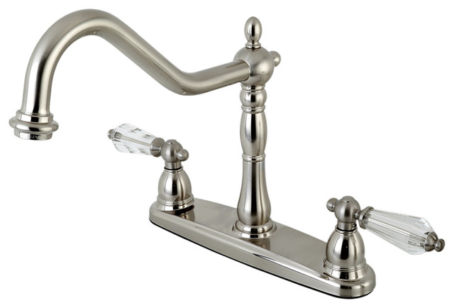 KB1758WLL 8" Centerset Kitchen Faucet with Plastic Sprayer, SN ...
