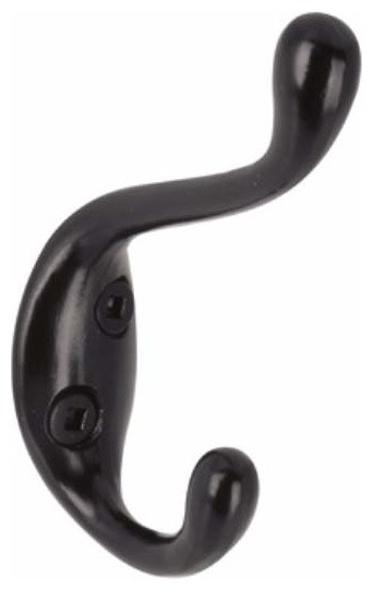 Richelieu Contemporary Coat & Towel Hook 3 11/32 Inch Black ...