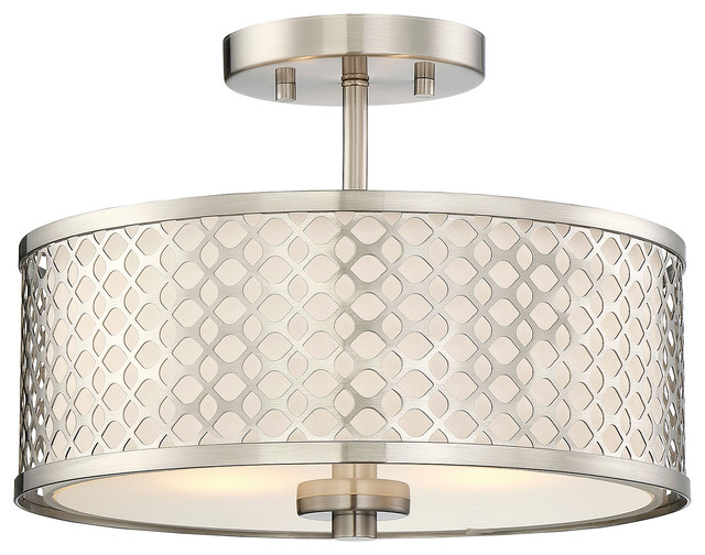 Beautiful Things Lighting Moderno 2 Light Semi Flush 42053 ...