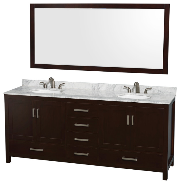 Wyndham WCS141480D.UNOM70 80 Inch Double Bath Vanity with 70 Inch ...