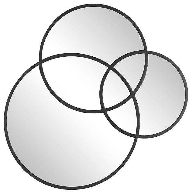 Uttermost Droplet Black Circle Mirror - Contemporary - Wall Mirrors ...