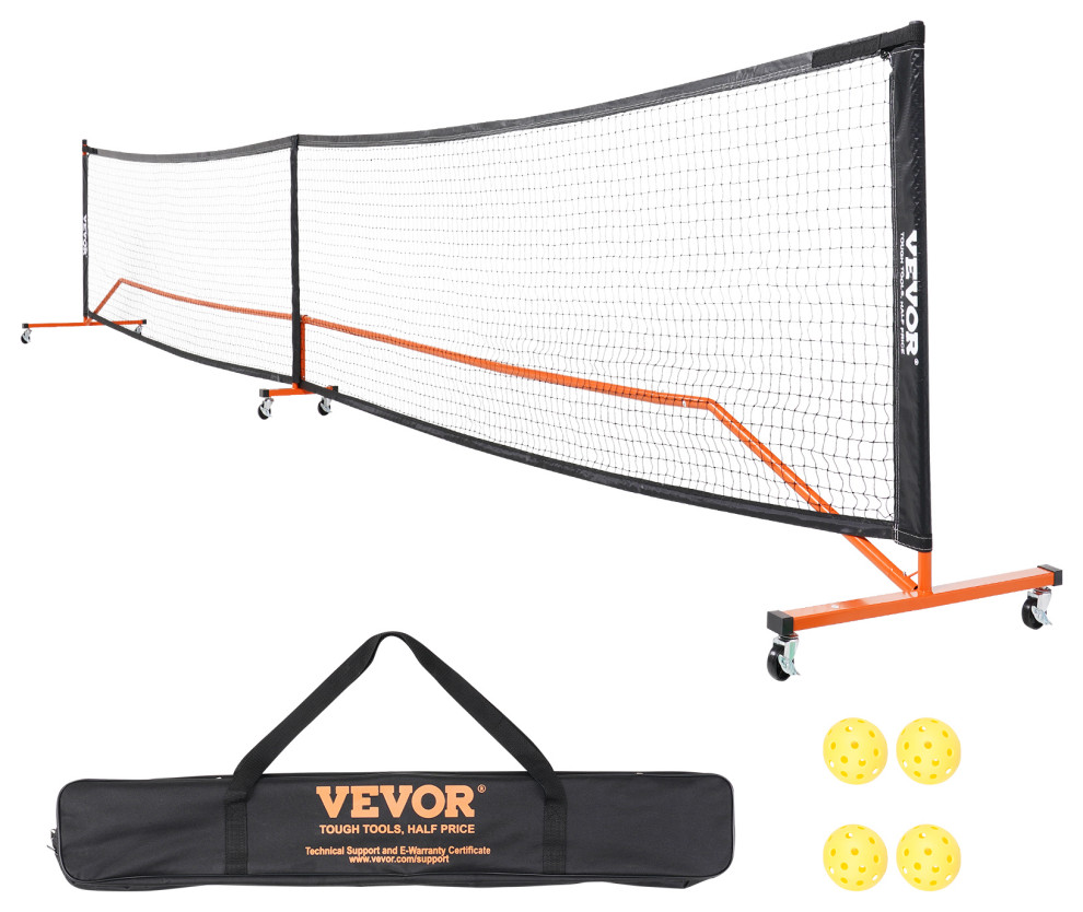 VEVOR 22FT Regulation Size Portable Pickleball Net System with Balls ...