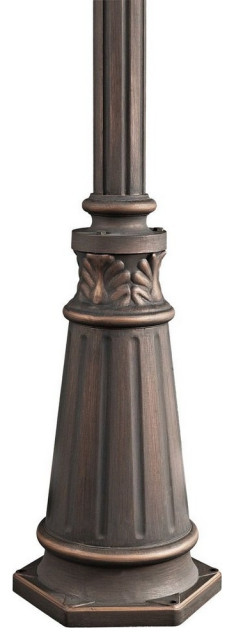 72 Inch Outdoor Post - Aluminum Post Decorative Base-Londonderry Finish ...