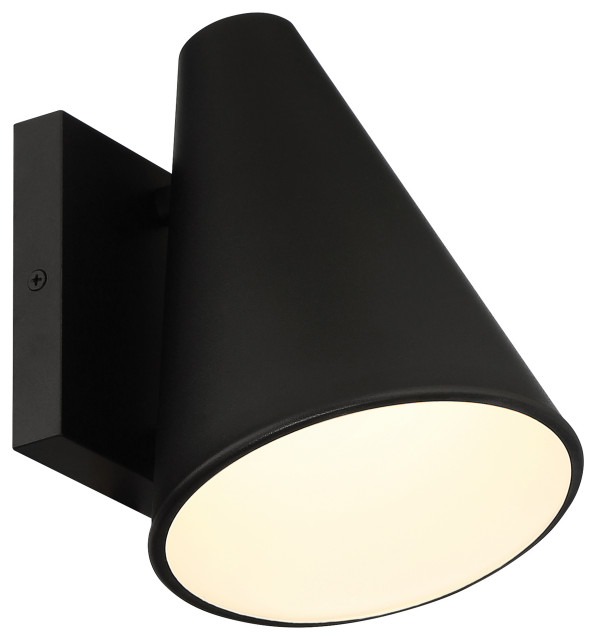 Solano Outdoor LED Wall Mount, Square Backplate, Cone Shade ...