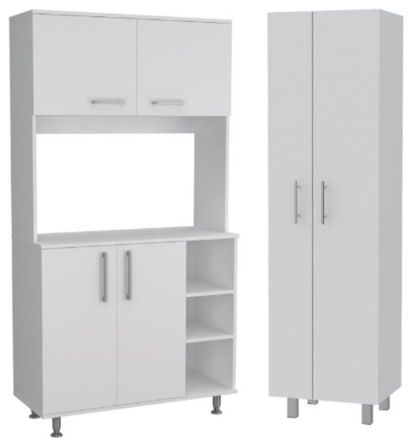 Home Square 2-Piece Set with Two-Door Cabinet and Storage Cabinet ...